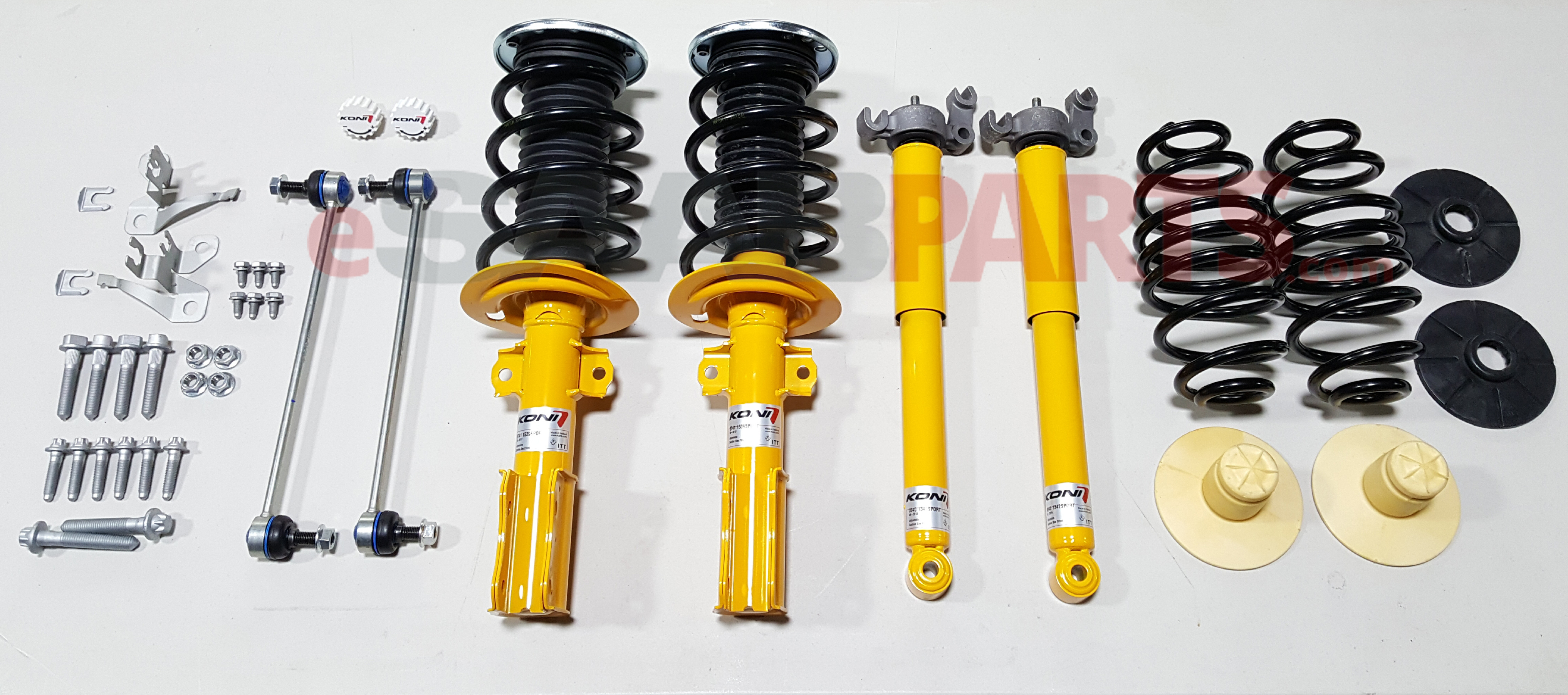 Saab [33310094] 9-3 Suspension Assembly Lowering Kit [KONI YELLOW ...